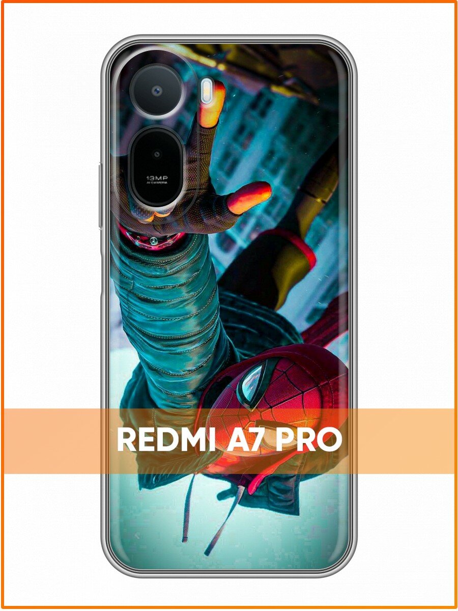 Чехол для RedMi A7 Pro, Poco C85x с принтом для мальчиков с Человеком пауком (Редми А7 про, Поко с85х)