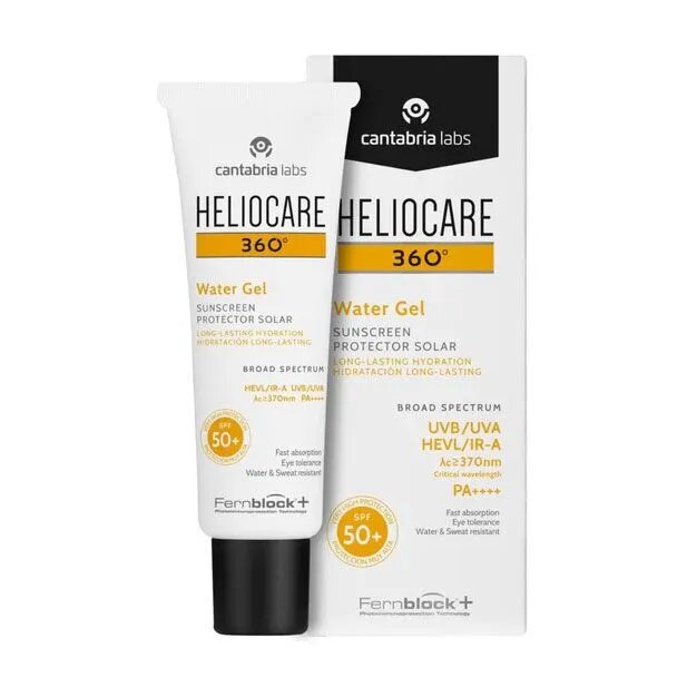 Heliocare 360 Water Gel SPF 50, Солнцезащитный увлажняющий гель-флюид, 50 мл