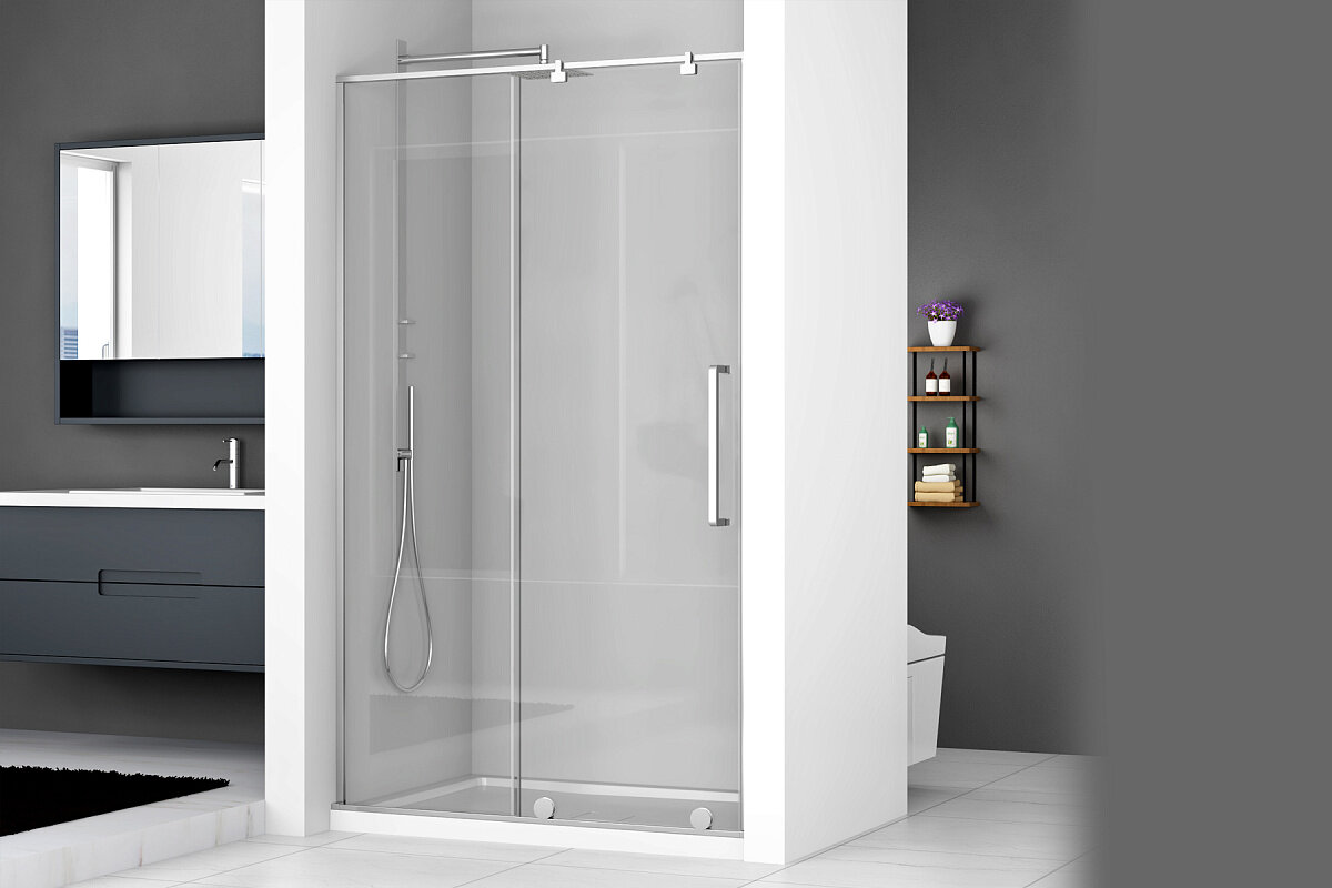Душевая дверь Royal Bath BERN-S RB140-T-CH 140x195 стекло прозрачное/профиль хром