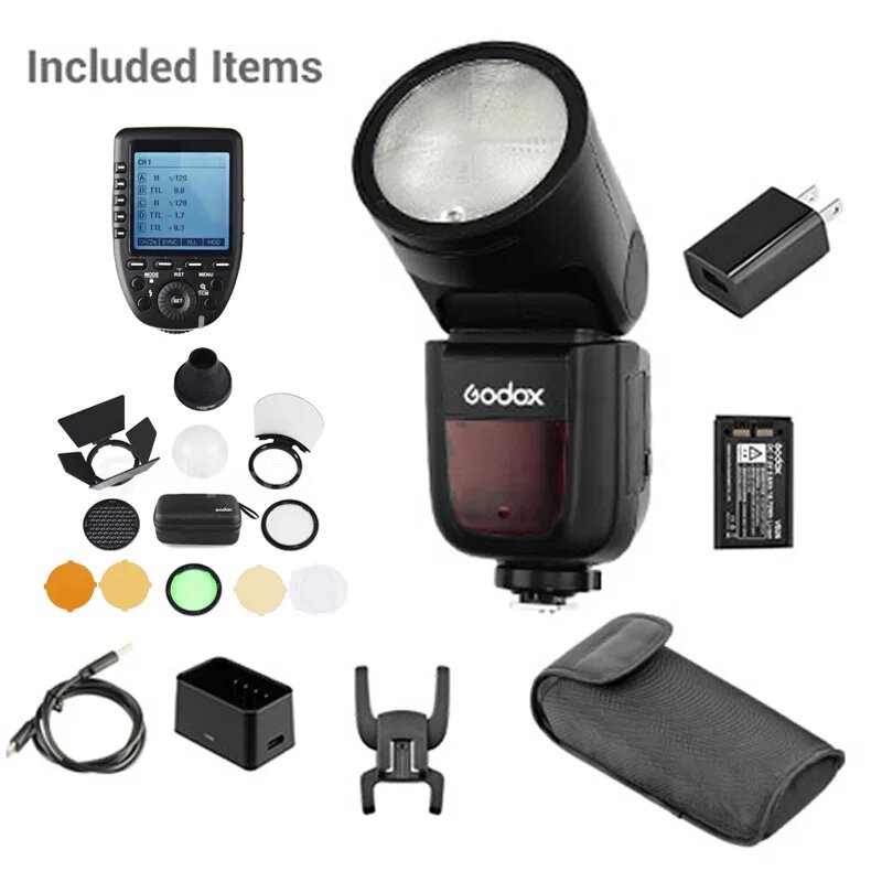 Godox V1 V1C V1N V1S V1F V1P V1O TTL аккумуляторный круглый вспышка для камеры 2.4G HSS Speedlite для Canon Nikon Sony Fuji Pentax Olympus