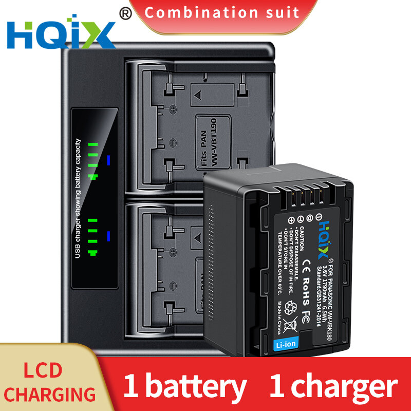 HQIX для Panasoinc HDC-HS80 HS70 HS85 TM25 SDX1 SD80 HS60 SD99 HS50 SD60 TM35 SD90 SD40 камера VW-VBK180 Двойное зарядное устройство Аккумулятор