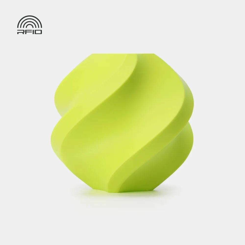 Bambu Lab PLA Basic 3D-принтерная нить, Высокая ударная вязкость, Лёгкая печать, RFID автоматическое распознавание, Яблочно-зелёный 10503, 1кг без лотка