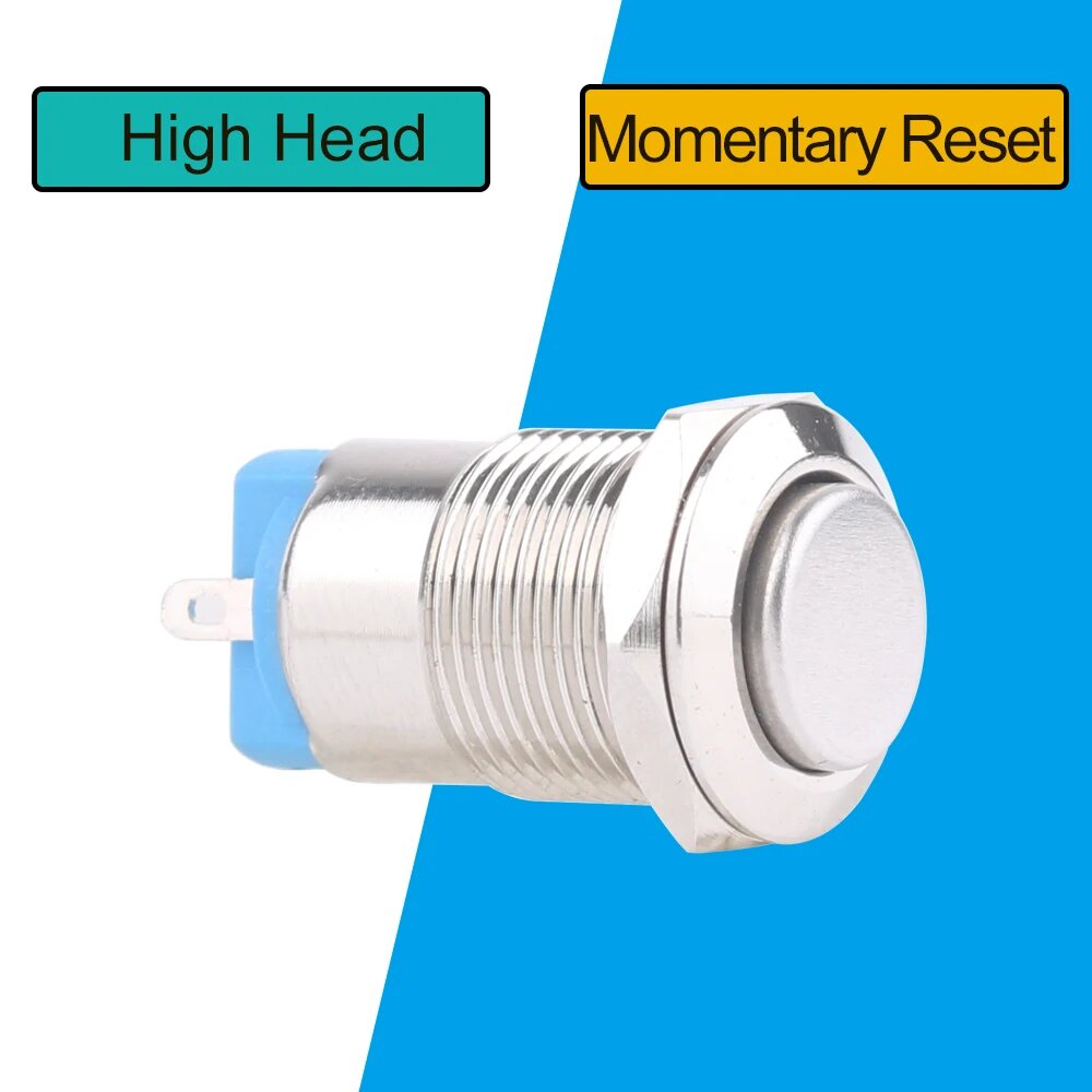 Металлический переключатель High Head Momentary 12 мм