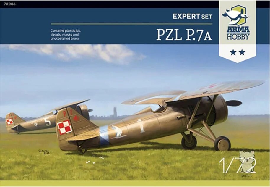 Сборная модель 1/72 PZL P.7a Expert Set (Arma Hobby) 70006