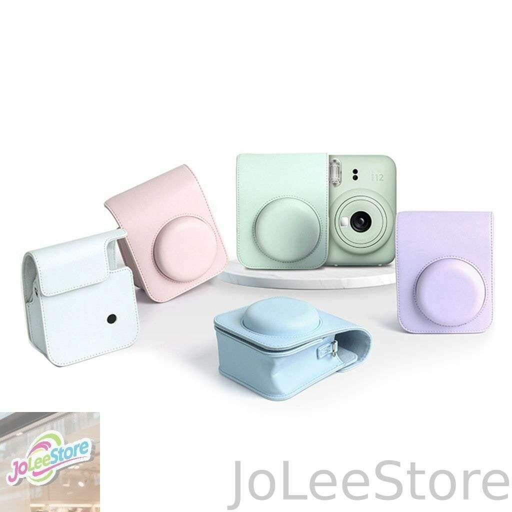 Чехол для камеры Instax Mini 12, мягкий силиконовый чехол из искусственной кожи пленки Fujifilm Polaroid с плечевым ремнем