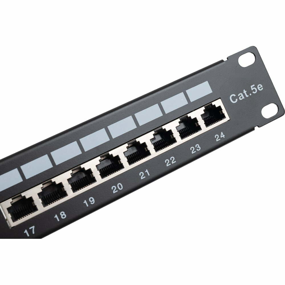 Патч-панель ExeGate EPP3-19-24-8P8C-C5e-SH-110D 19 FTP 24 port cat 5e dual IDC 1U RoHS Black 281083 — фото 1