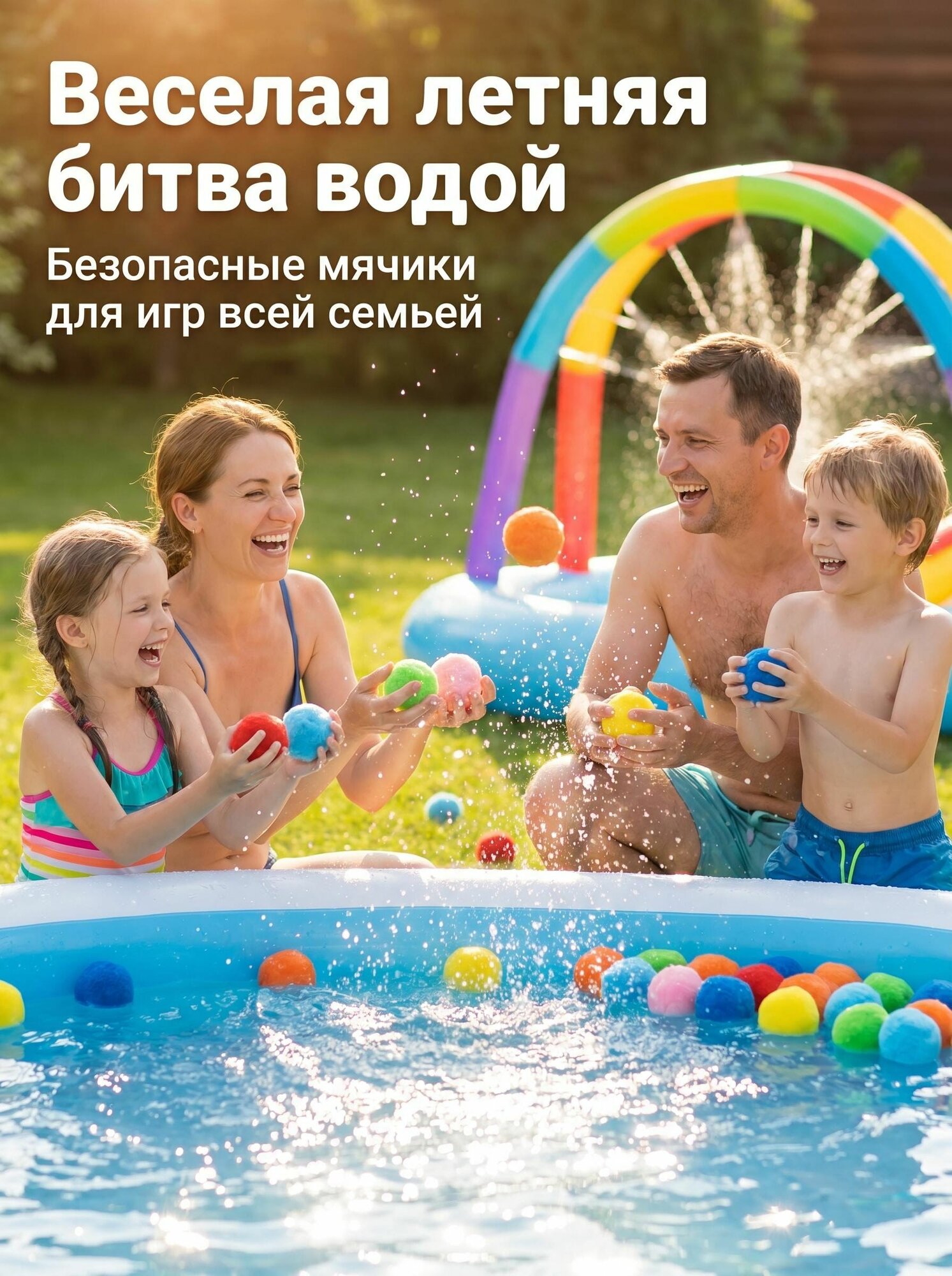 5cm Многоразовые губчатые шарики для воды, Водные шаров 30шт.