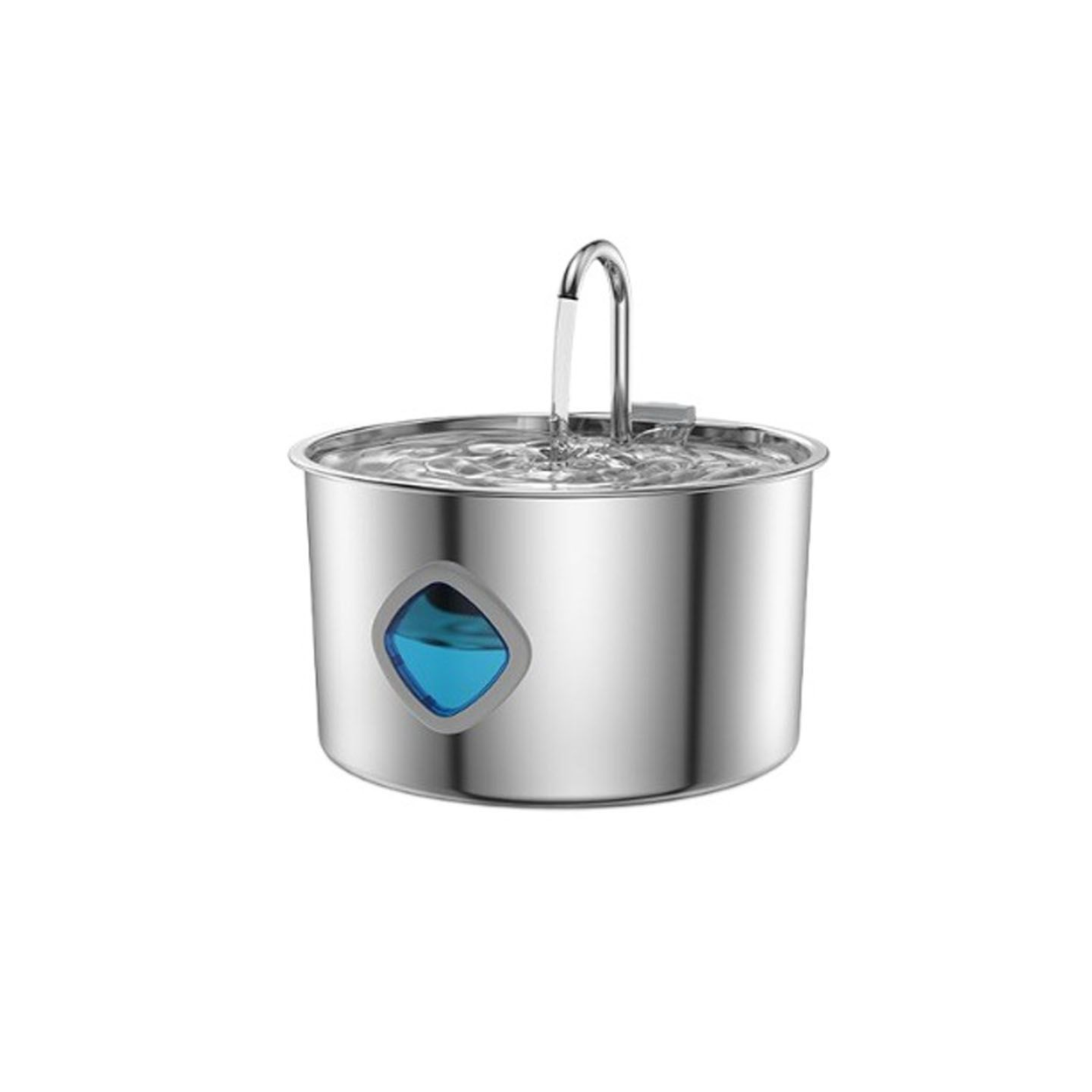 Vetiflow Dog Bowl, Dog Water Fountain, 3.2l Filtered Water Bowl, Stainless Steel, Watering Systems Quadruple Purification, Quiet Water Bowl Dispenser for Dogs/Cats, 209*209*124mm, Adapter*1, Filter Cartridge*2, Water Pump Filter Cotton*2, Cleaning