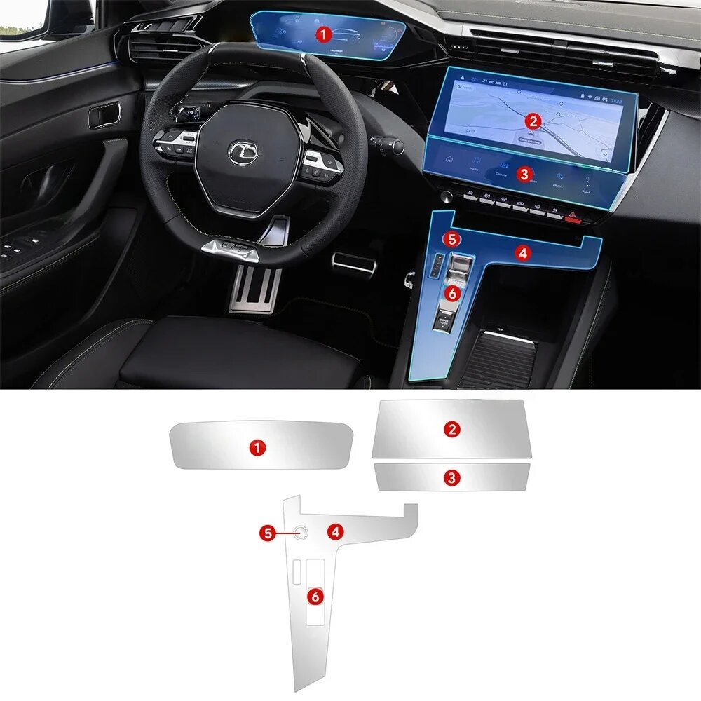 Для Peugeot 408 2023 2024 2025 Автомобильный GPS-навигатор Экран Защитная left seat driver