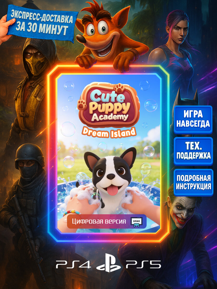 Cute Puppy Academy: Dream Island PS4/PS5 | Моментальная доставка | Английский язык | Семейные