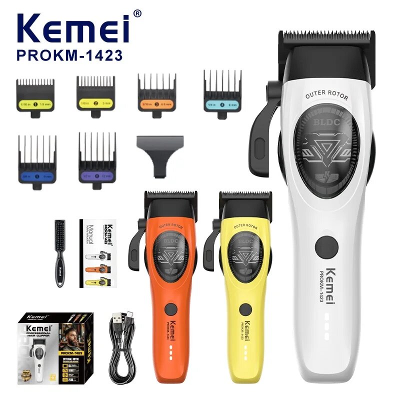 Kemei KM-1423 Беспроводной Триммер для Волос PROKM-1423-White