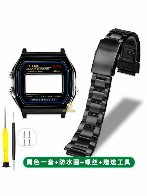 Подходит для Casio small square A158 A159 F-91 модифицированный металлический корпус аксессуары из нержавеющей стали