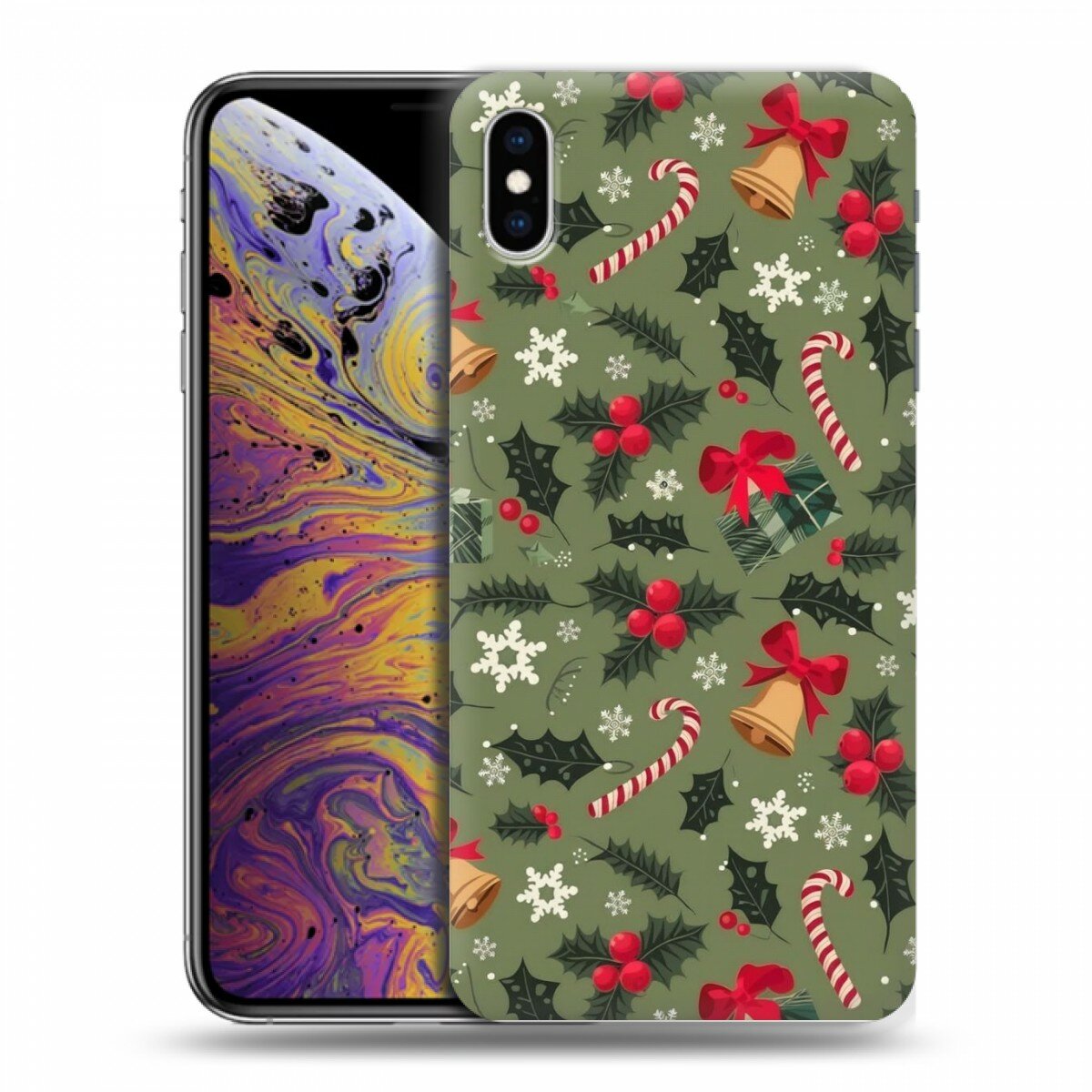Чехол для Iphone Xs Max с принтом Новый год (Айфон Хс Мах)