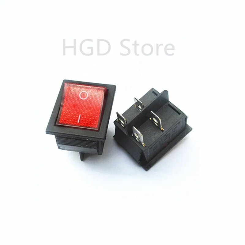 Переключатель KCD4 2 положения 4Pin Red Light