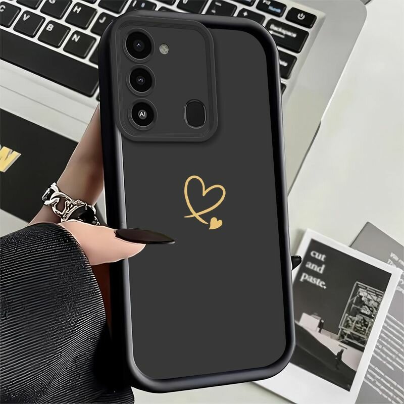 Чехол противоударный armors на Tecno Spark 8C и Spark GO 2022 / Техно 8С и Спарк ГО 2022 с защитой камеры (Черный)