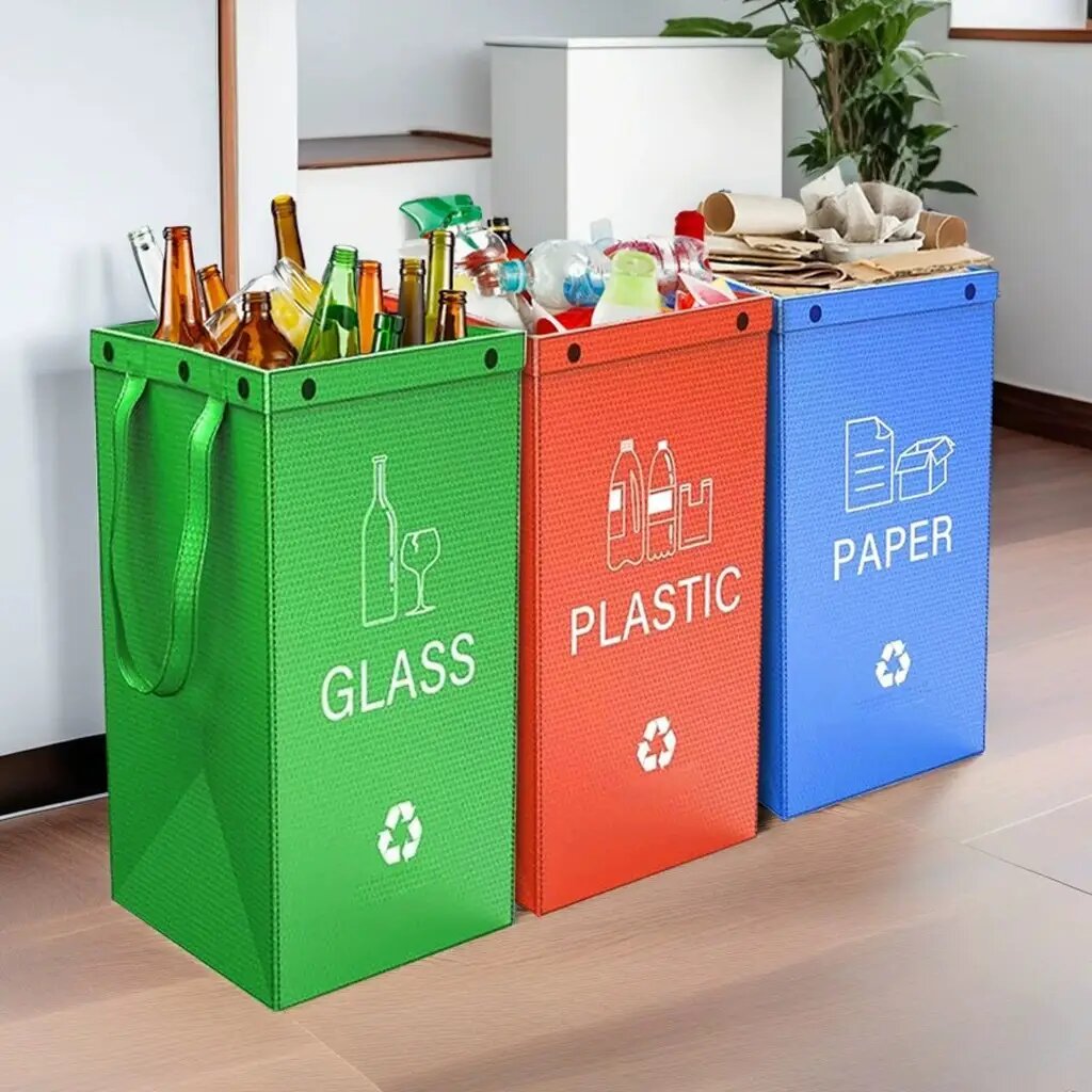 Сумка для хранения tote bag, водонепроницаемая, классический трехцветный, 40 L, 3 предмета