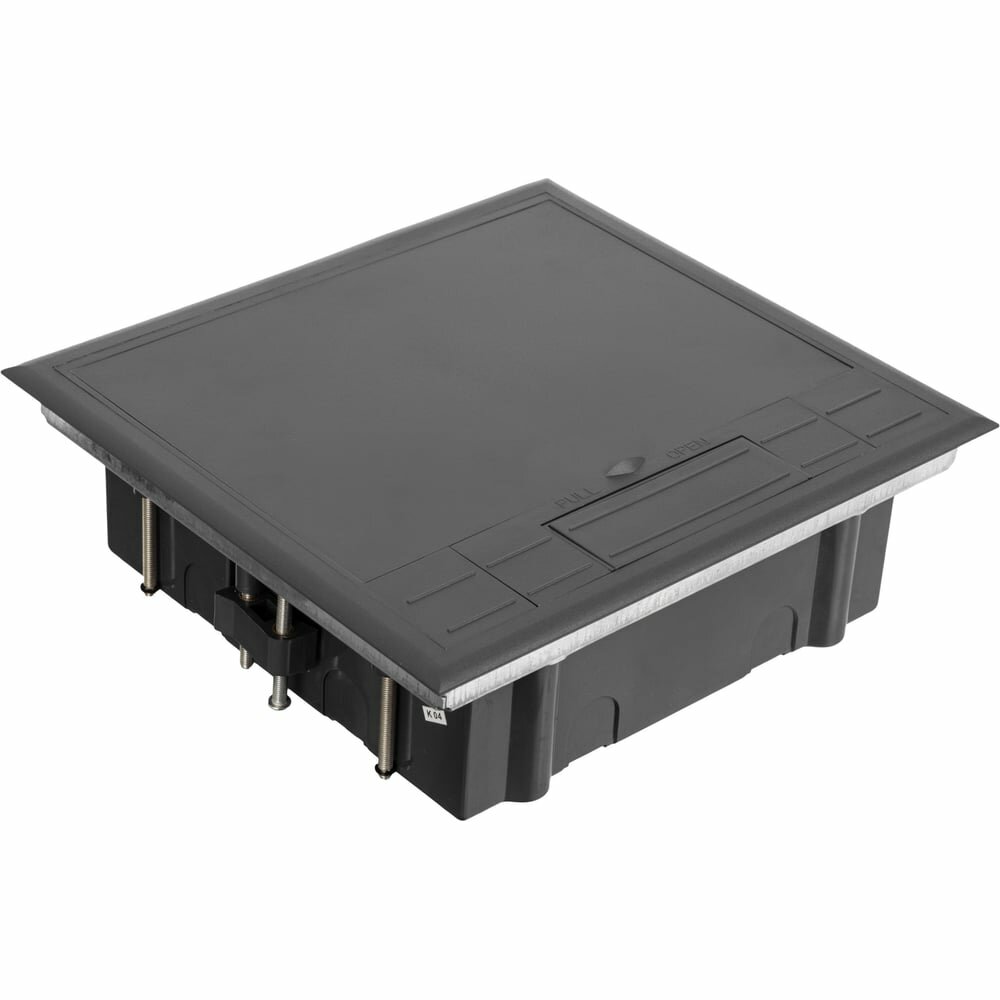 Лючок напольный DATAREX 12 (2x6) модулей, вертикальный, пластиковая крышка, серый DR-PRO-015211
