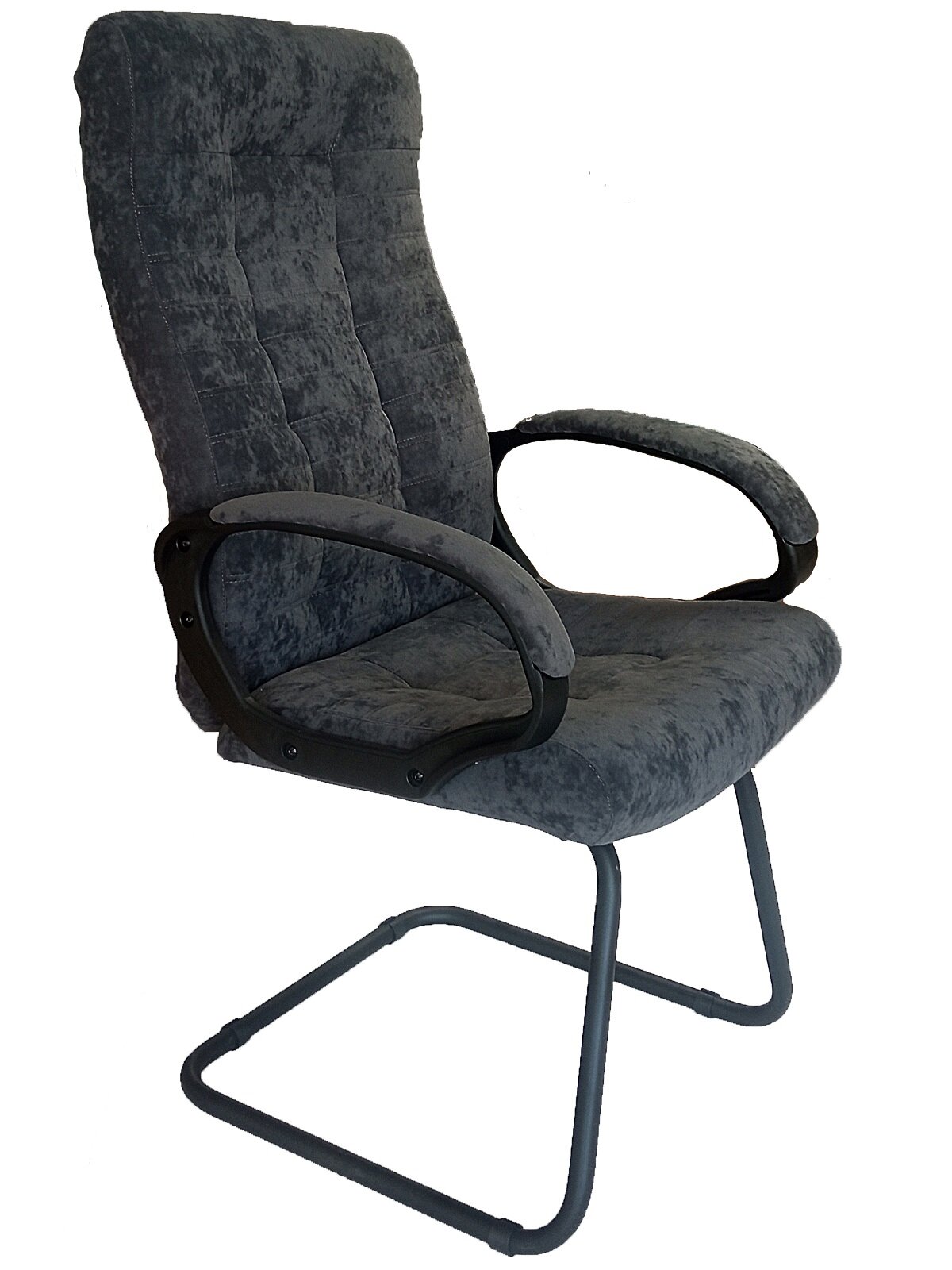Офисное конференц-кресло StylChairs Атлант Ультра Софт, велюр серый
