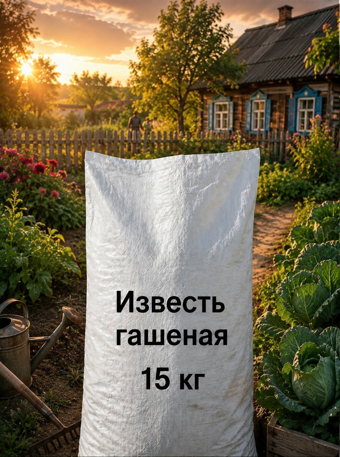 Гашеная известь 15 кг (раскислитель почвы)