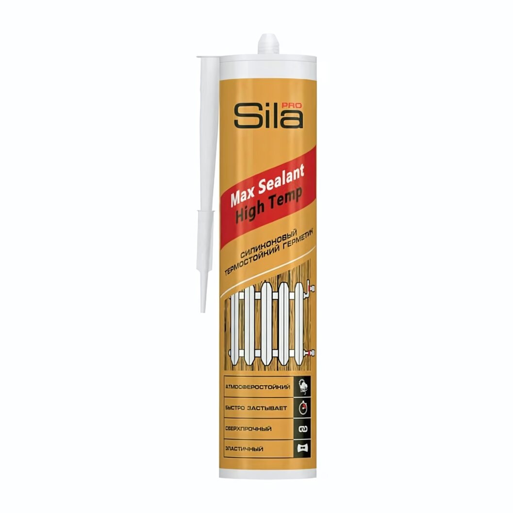 Герметик силиконовый термостойкий SILA PRO "Max Sealant High Temp" 280 мл, красный