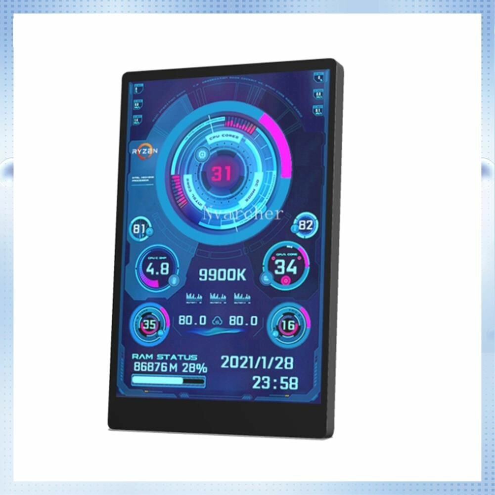 3,5-дюймовый IPS USB мини-экран AIDA64 PC CPU RAM HDD Data Monitor Компьютерный дисплей температуры Type-C Sub Screen