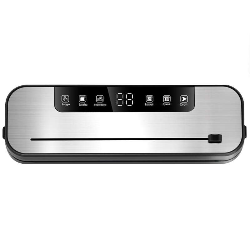 U-образный нержавеющий стальной вакуумный упаковщик 9011 с 10 вакуумными пакетами, стандарт ЕС, для сухих и влажных