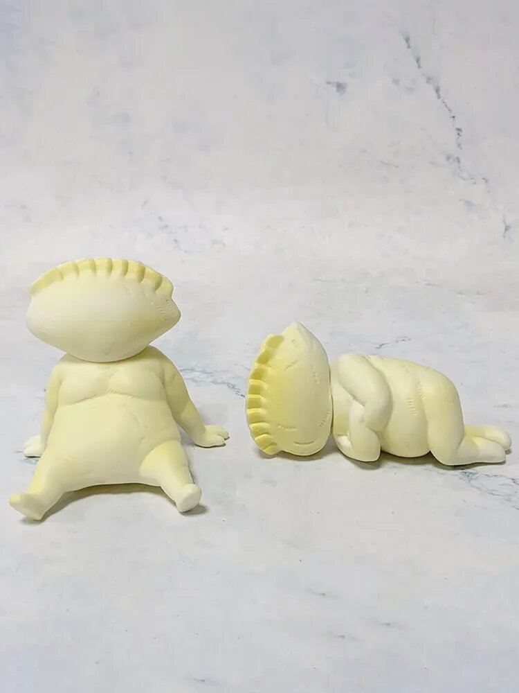 Аниме фигурка Dorohedoro Gyoza Man 10см, ABS пластик, Светло-серый