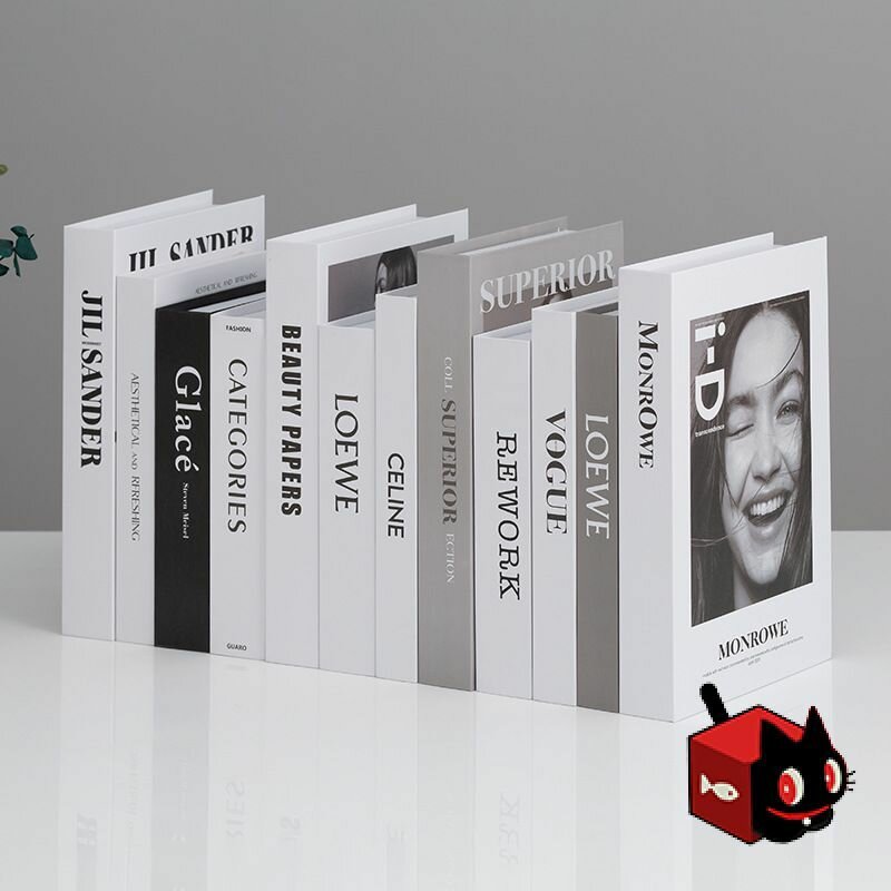 12 модных и роскошных поддельных книг, декоративные имитации книг