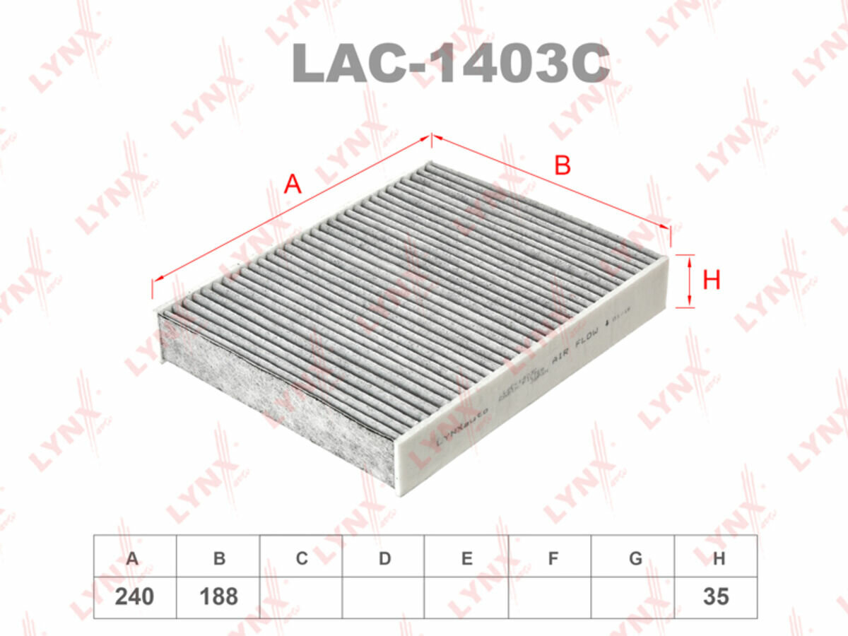 Lac-1403C Фильтр Салонный Lynxauto (LYNX LAC-1403C)