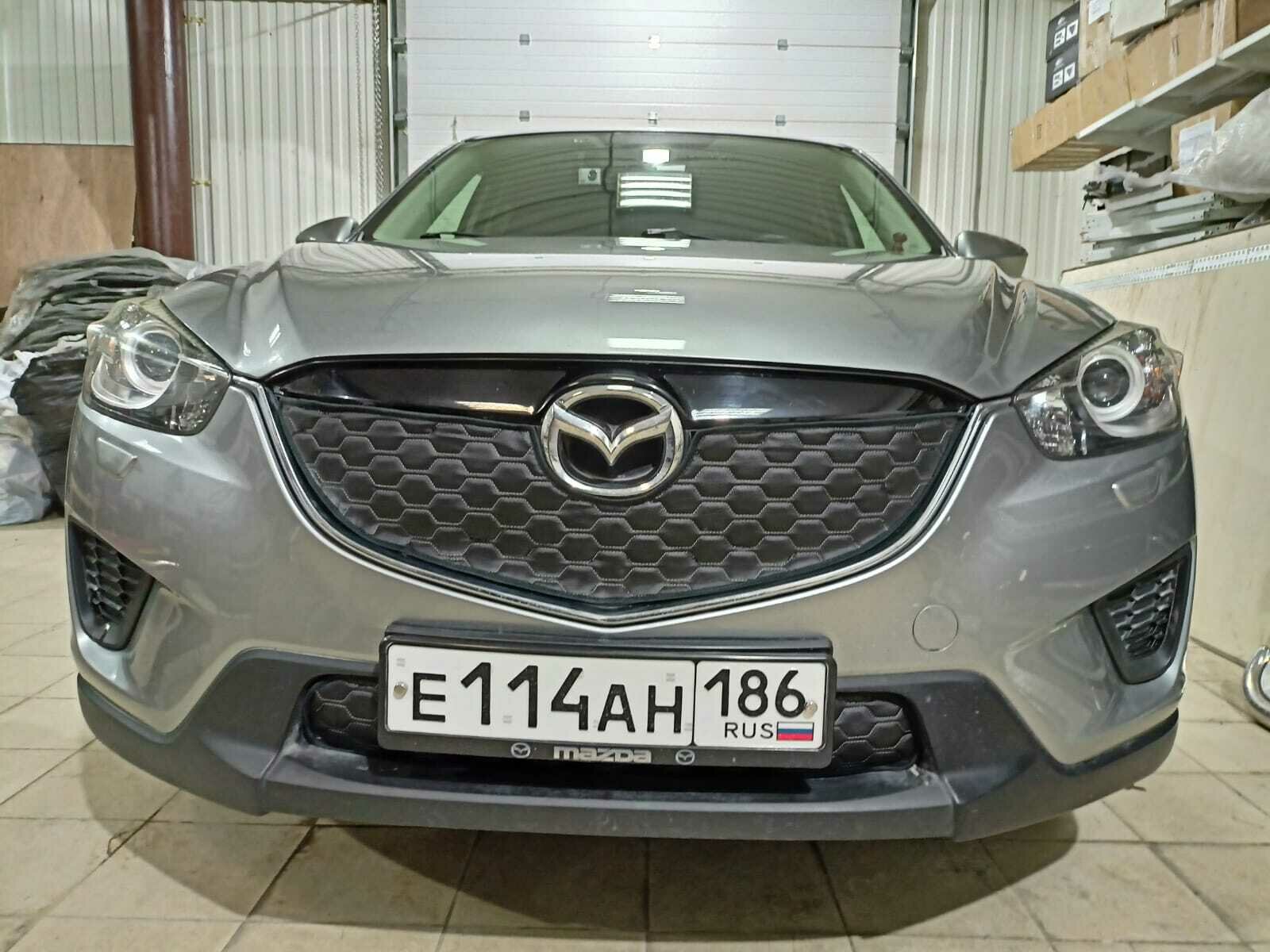 Утеплитель радиатора Экономия топлива Mazda CX-5 Мазда СХ5 (дорестайлинг 2011-2015) без парктроников