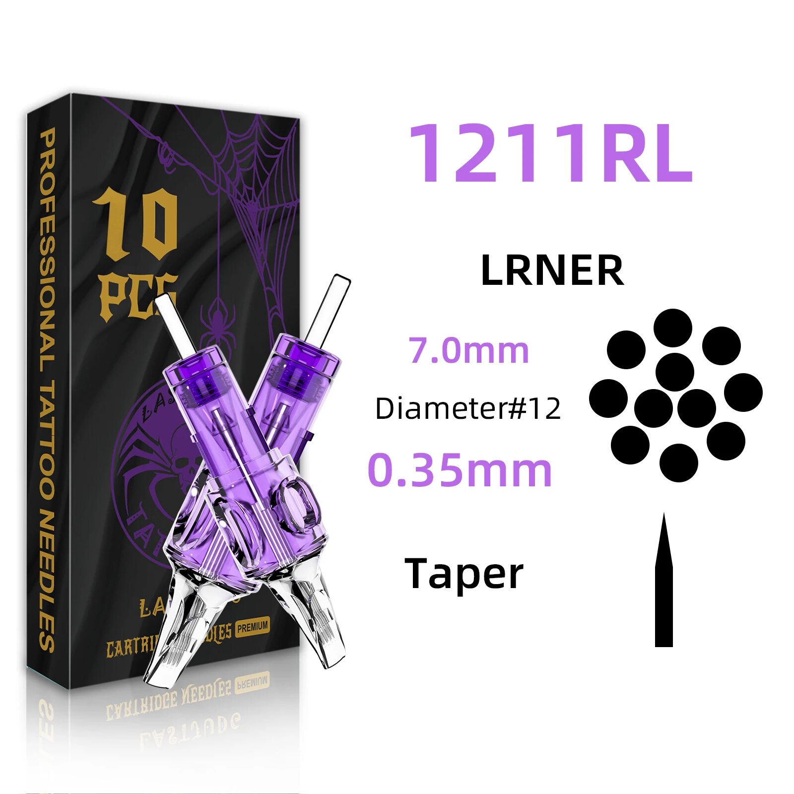 LASTJUDG Иглы для татуажа 10 штук 1211RL
