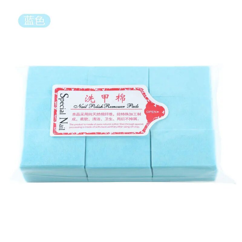 Хлопковые диски для снятия лака 630 шт. blue