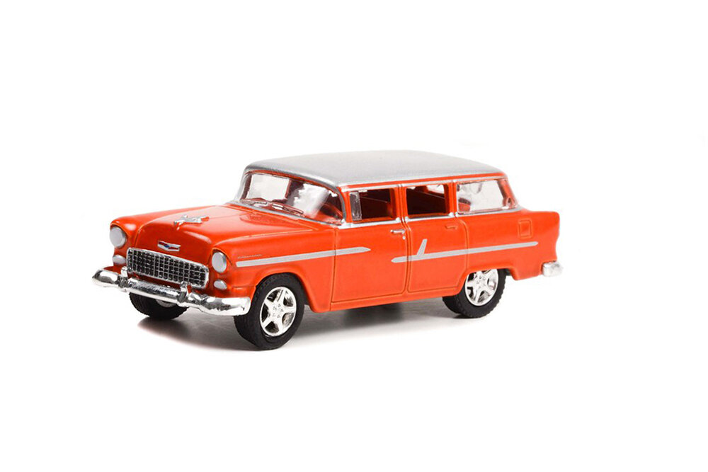 Модель коллекционная Chevrolet handyman custom wagon (lot #1285) 1955 custom metallic orange (длина модели 6-10 см)
