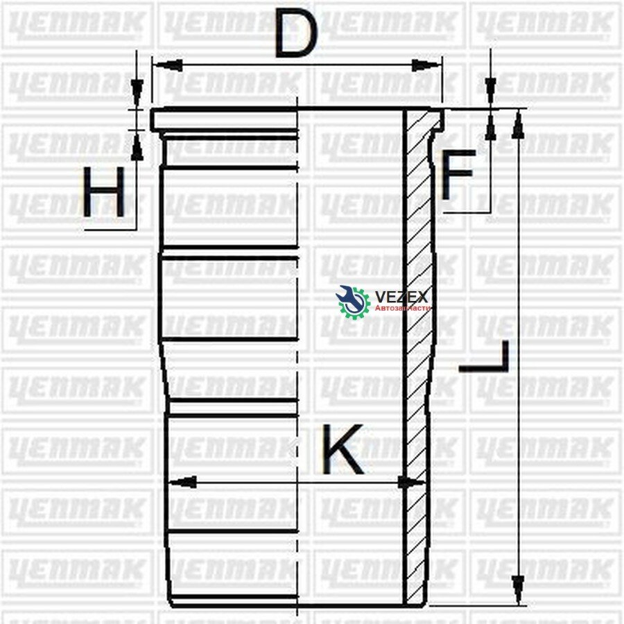 YENMAK 5106083000 гильза цилиндра! R6 d131\ VOLVO D12D/D12C