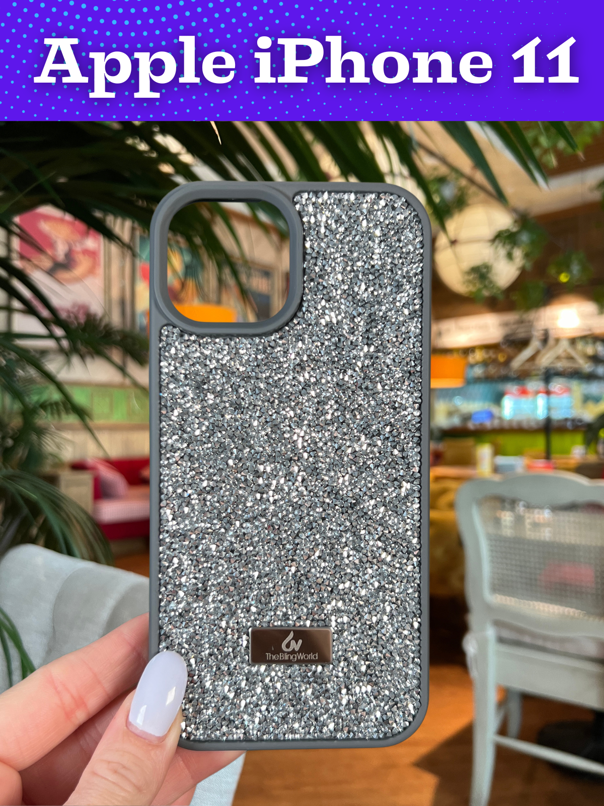 Чехол на Apple iPhone 11 / Айфон 11 силиконовый the bling world (Серебристый)