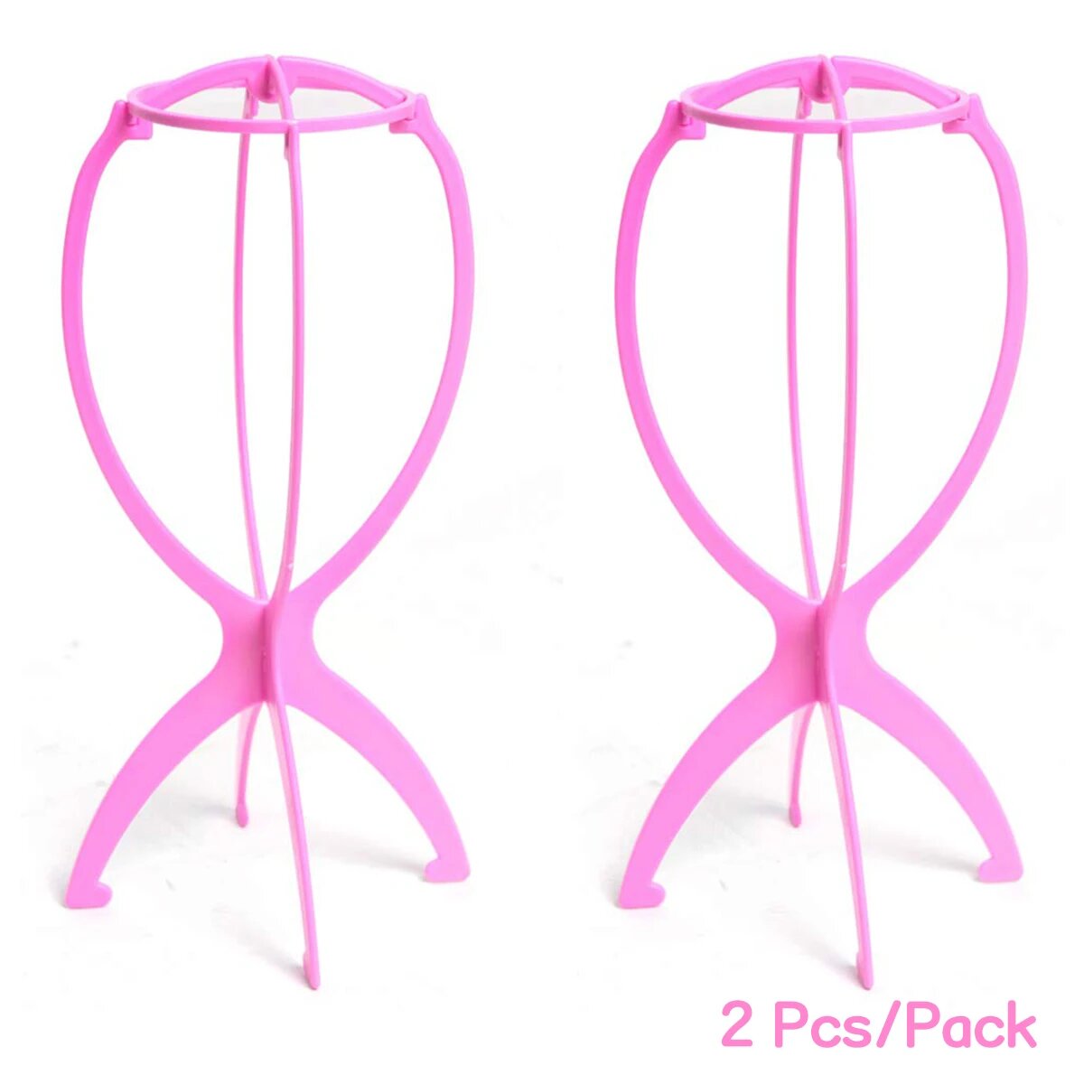 Складывающиеся подставки для париков 2 шт. Pink
