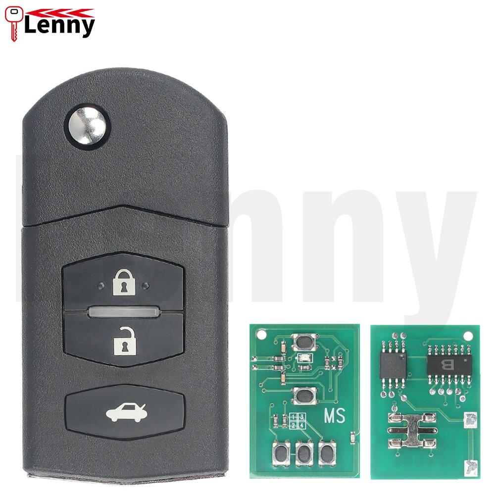 Смарт-ключ Lenny 3 кнопки, 41781, 433MHz, 4D63CHIP Mazda