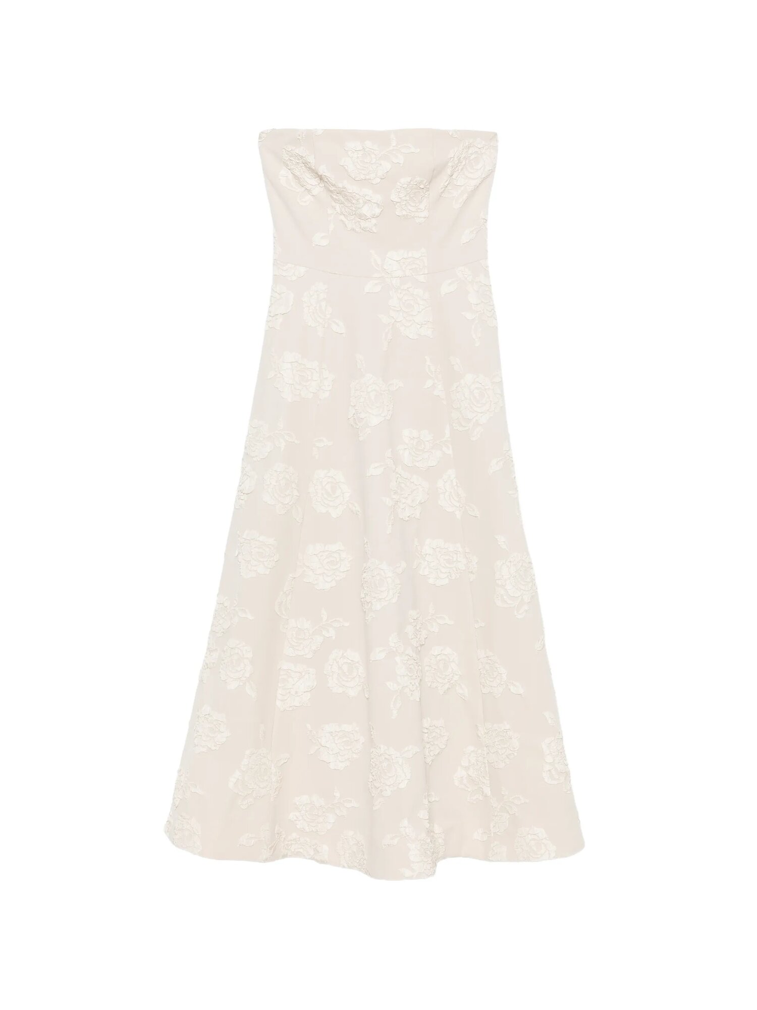 Платье Floral-detail strapless midi dress