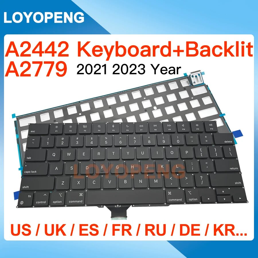 Клавиатура FAXDEVERY UK-Russia KB and BL для MacBook Pro 14" 16" с подсветкой