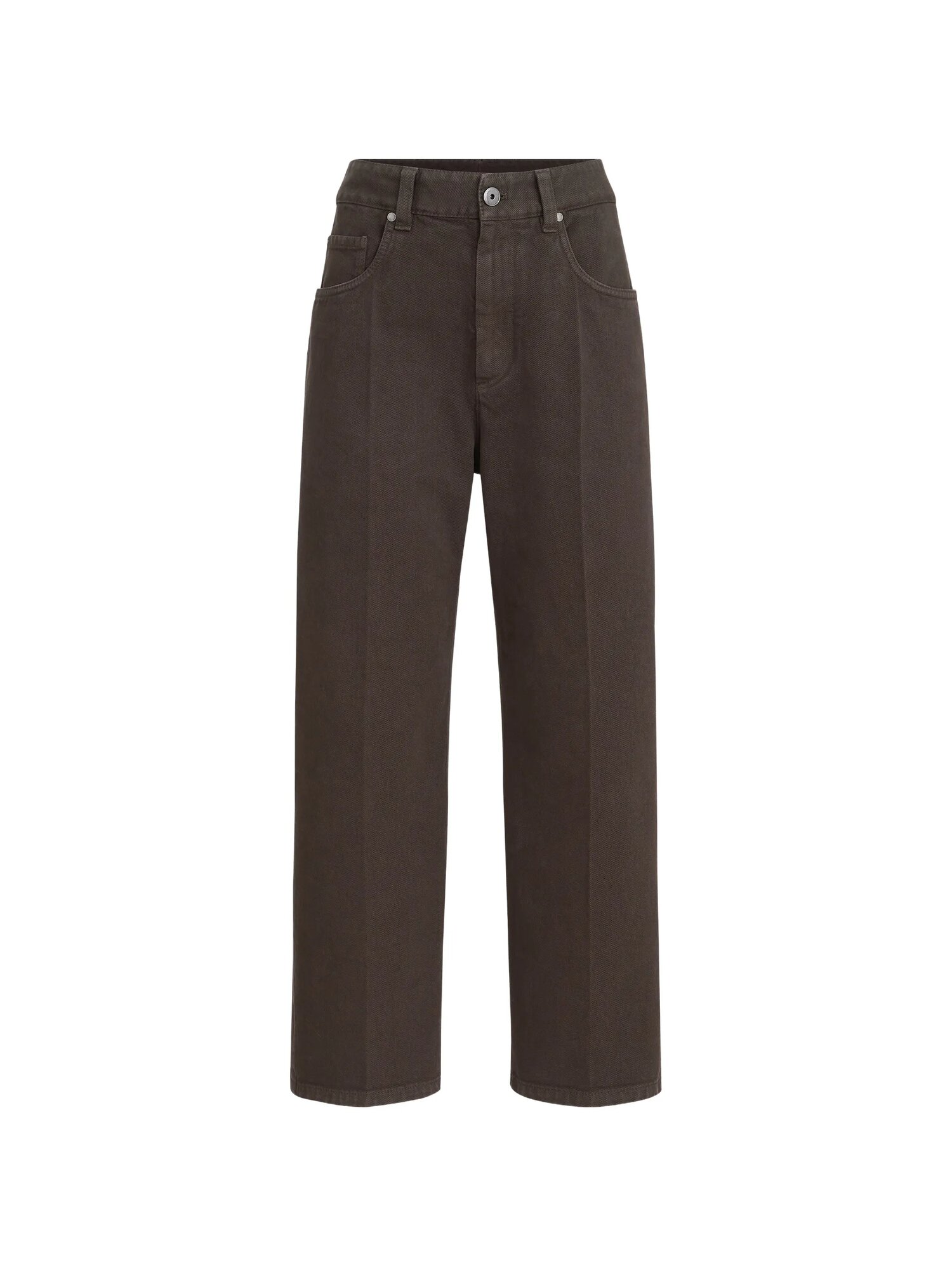 Брюки Dyed denim contemporary square trousers with monili