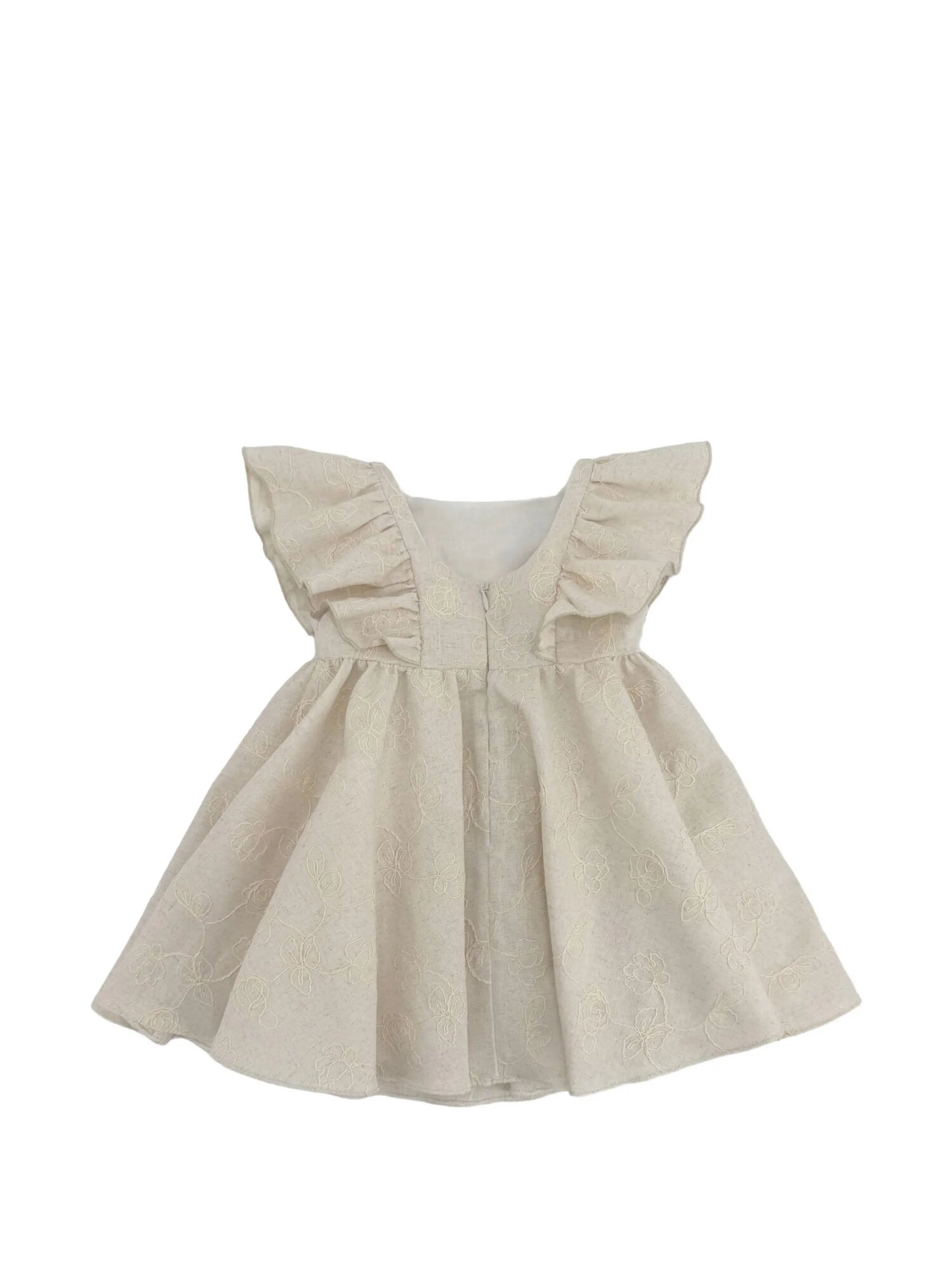 Платье La Stupenderia Embroidered ruffled dress, размер 7 лет, разноцветный — фото 1