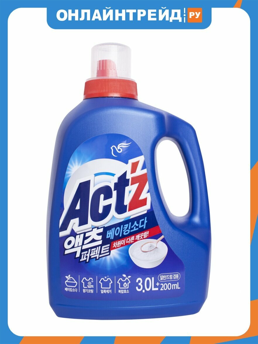 Гель для стирки Pigeon (korea) PIGEON ACT'Z Baking soda концентрированный, 3.2 л