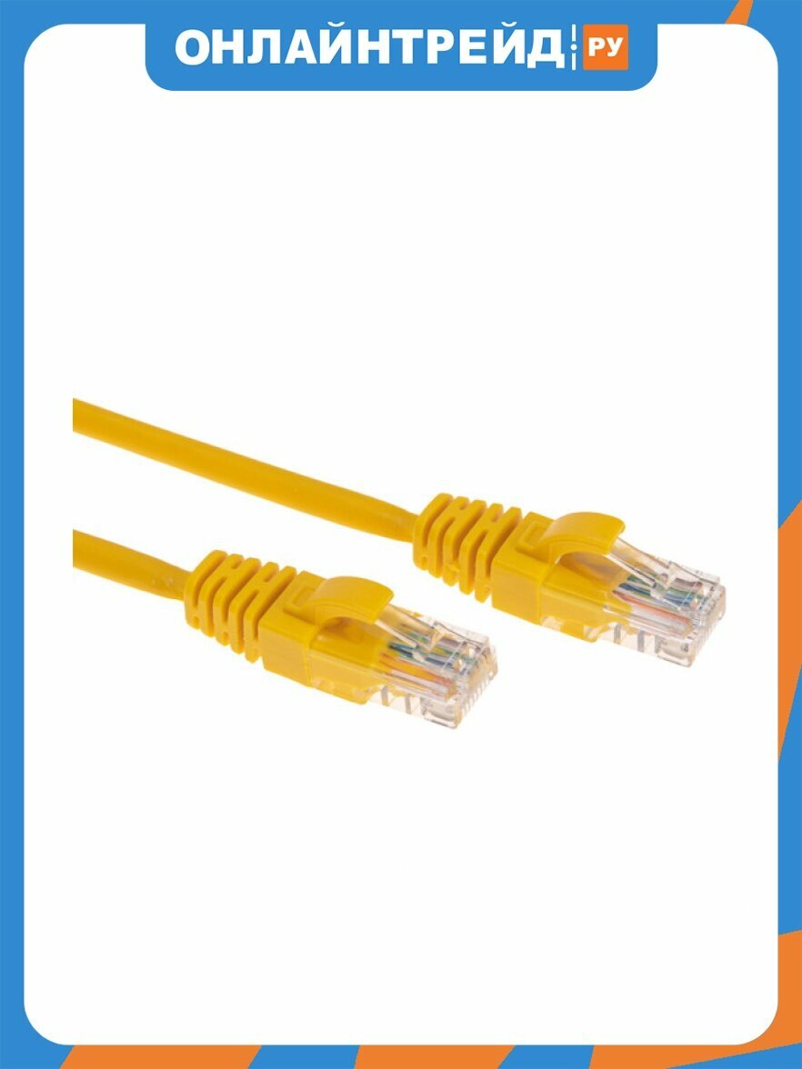 Патч-корд U/UTP Rexant cat 5e, медь, LSZH (негорючий), 0,3 м, RJ45-RJ45, 26AWG, желтый