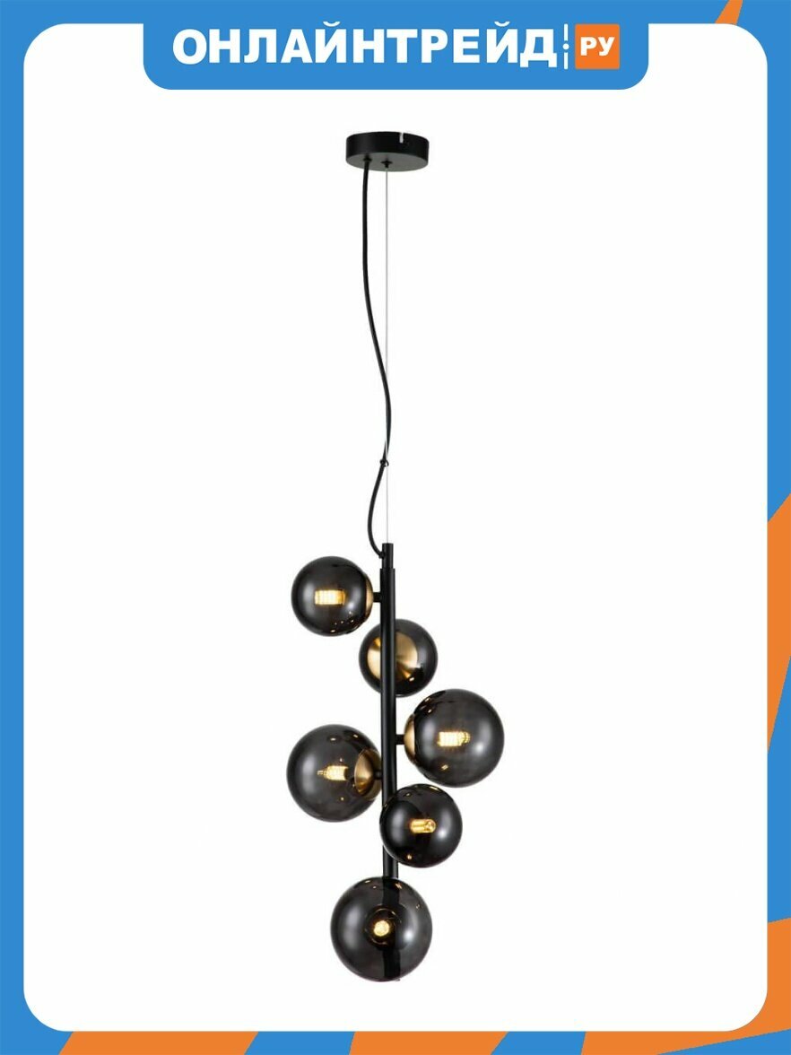 Подвесная люстра Indigo Interior Lighting Indigo Molecola 11018/6P Black V000197