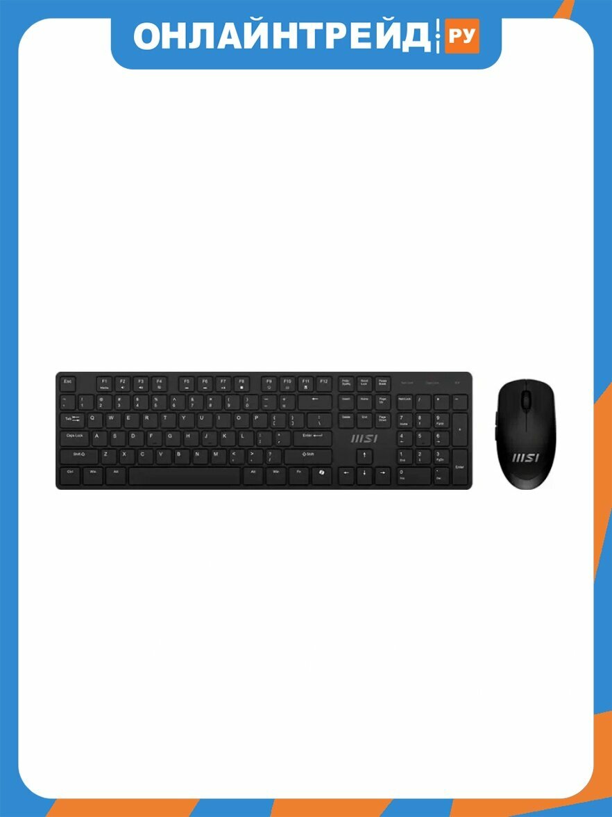 Клавиатура и мышь Msi FORGE K200 W COMBO MS-8ZA4 беспроводная черный (S11-43RU304-Y92)