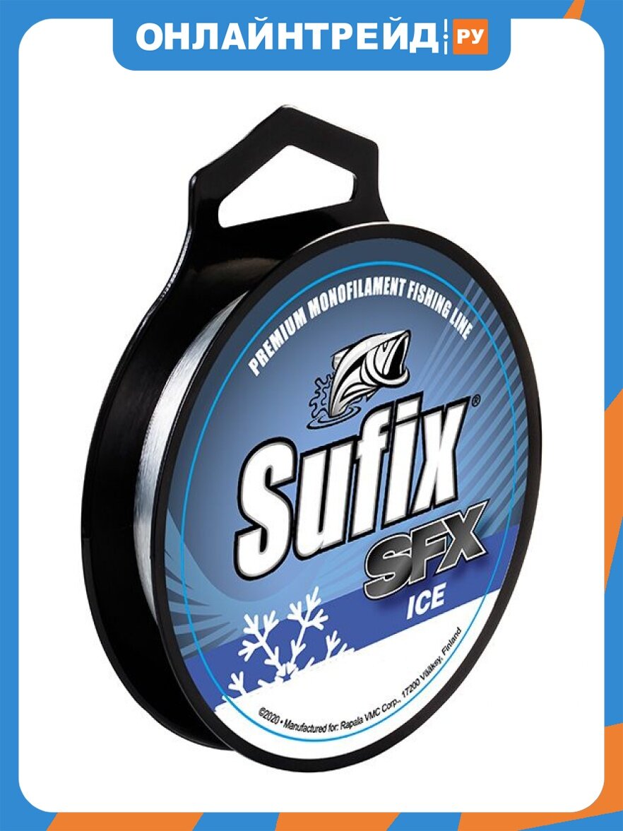 Леска зимняя Sufix SFX Ice 100 м прозрачная 0,12 мм 1,8кг