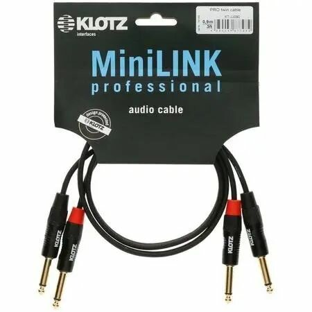Коммутационный кабель Klotz KT-JJ300 jack 6.3 (M) jack 6.3 (M), 3 метра