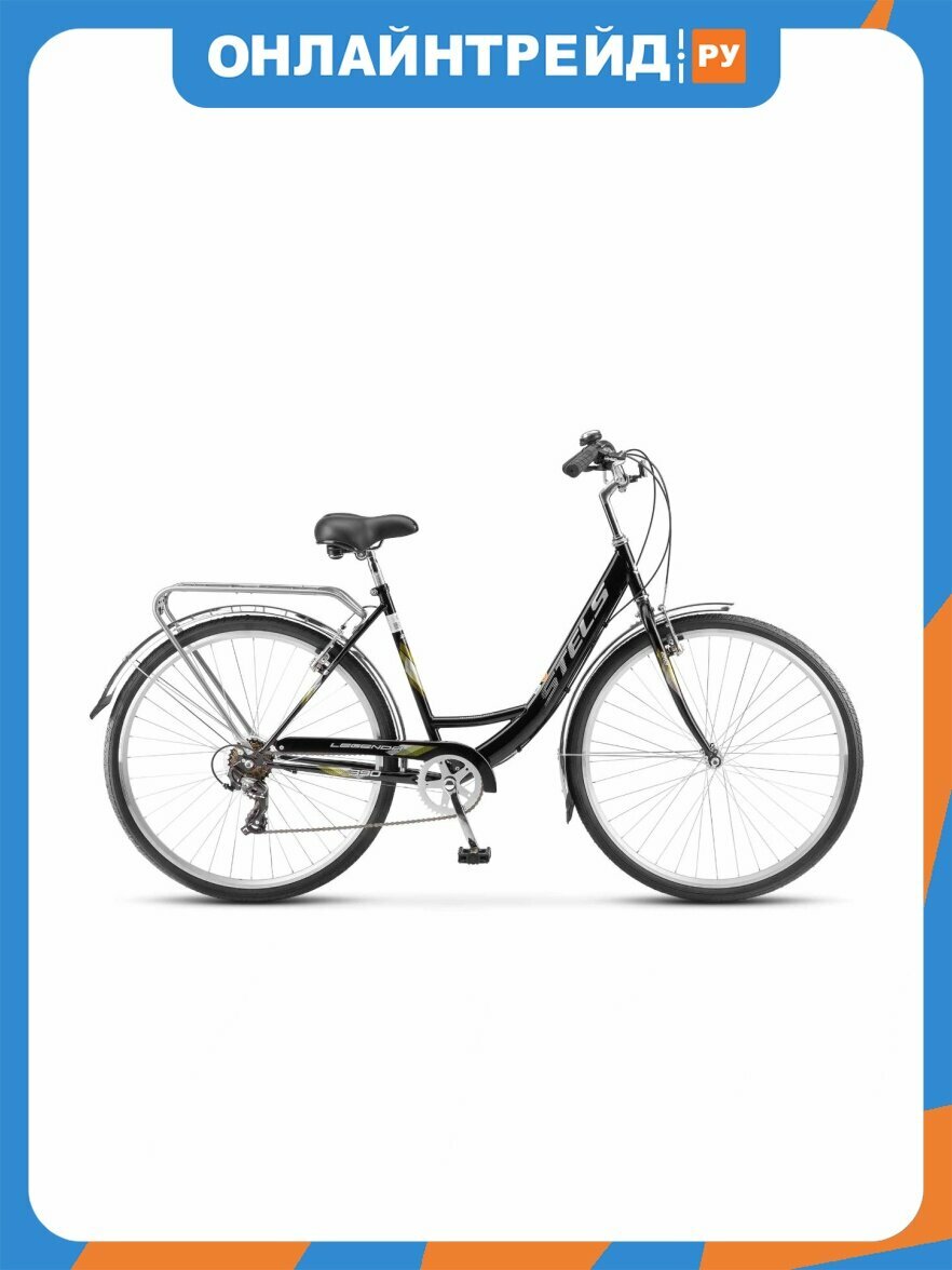 Женский велосипед Stels городской 28" Legenda 390 V Z010 Черный 2025 (без корзины) (М)