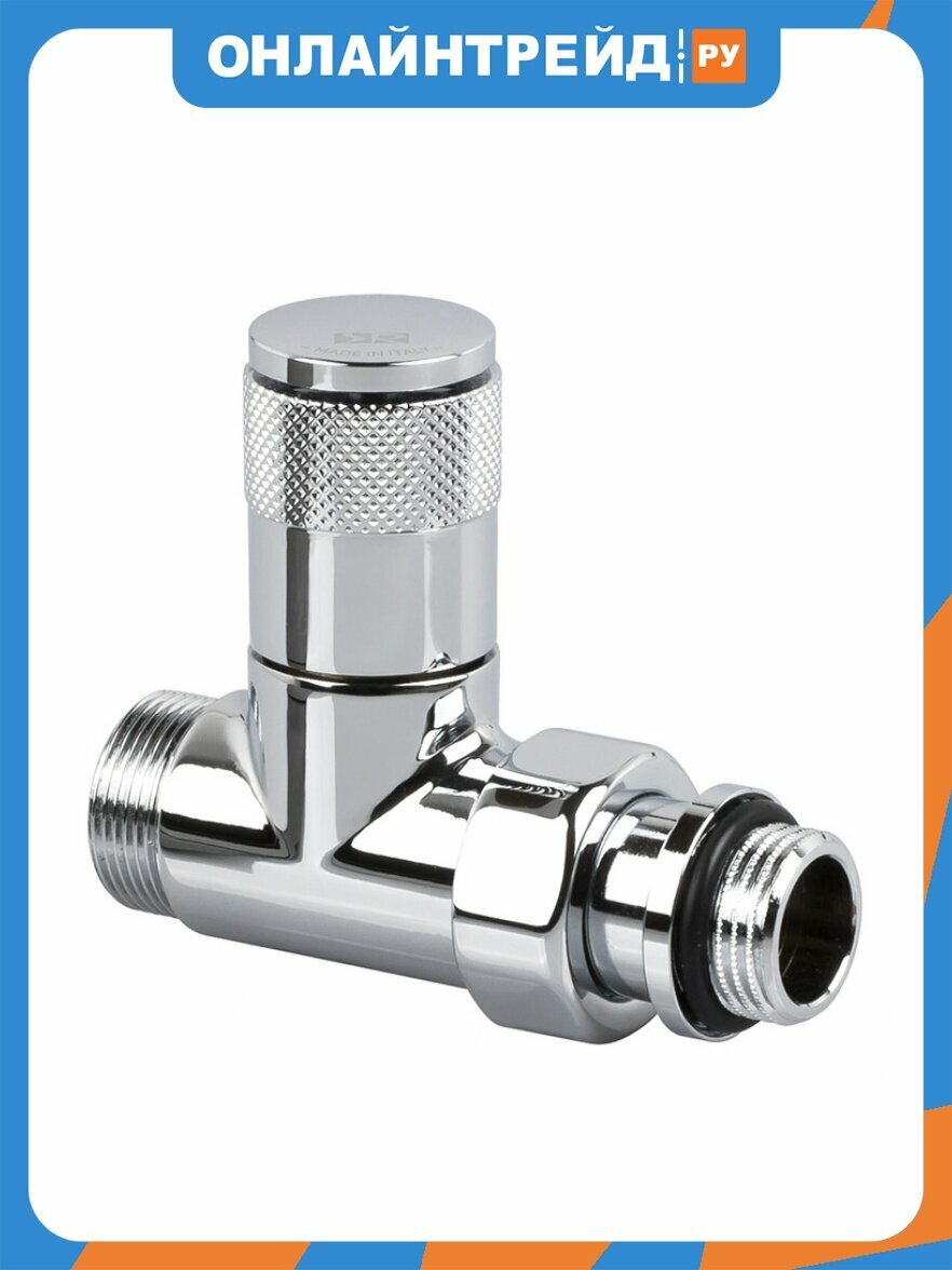 Вентиль SR Rubinetterie Tondera прямой, ручная регулировка 1/2"х3/4" E, цвет хром
