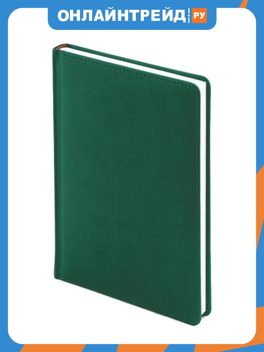 Ежедневник недатированный Attache А5+ Velvet, темно-зеленый 3-115/24